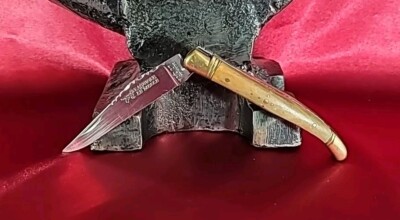 Laguiole Le Fidele Knife 12C27 France Wood Handle Single Blade Folding ...