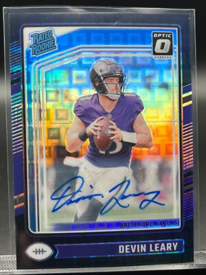 2024 Panini Donruss Optic Devin Leary #227 Rated Rookie Auto Black ...