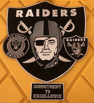 4 LAS VEGAS OAKLAND RAIDER NATION COMMITMENT PATCH NFL PATCHES FOOTBALL ...