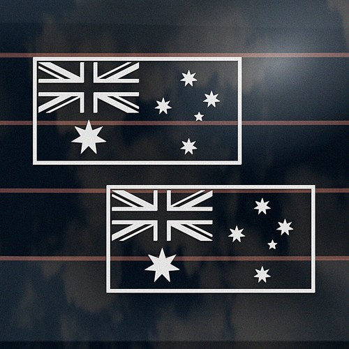 2 x AUSTRALIA FLAG Stickers 100mm aussie southern cross car vinyl decal ...