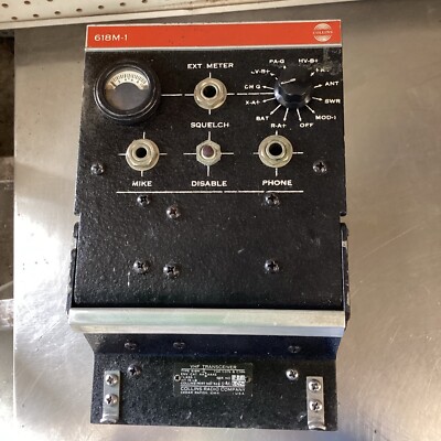 Vintage Collins Radio 618M-1 VHF Transceiver Aircraft 522-2466-004 ...