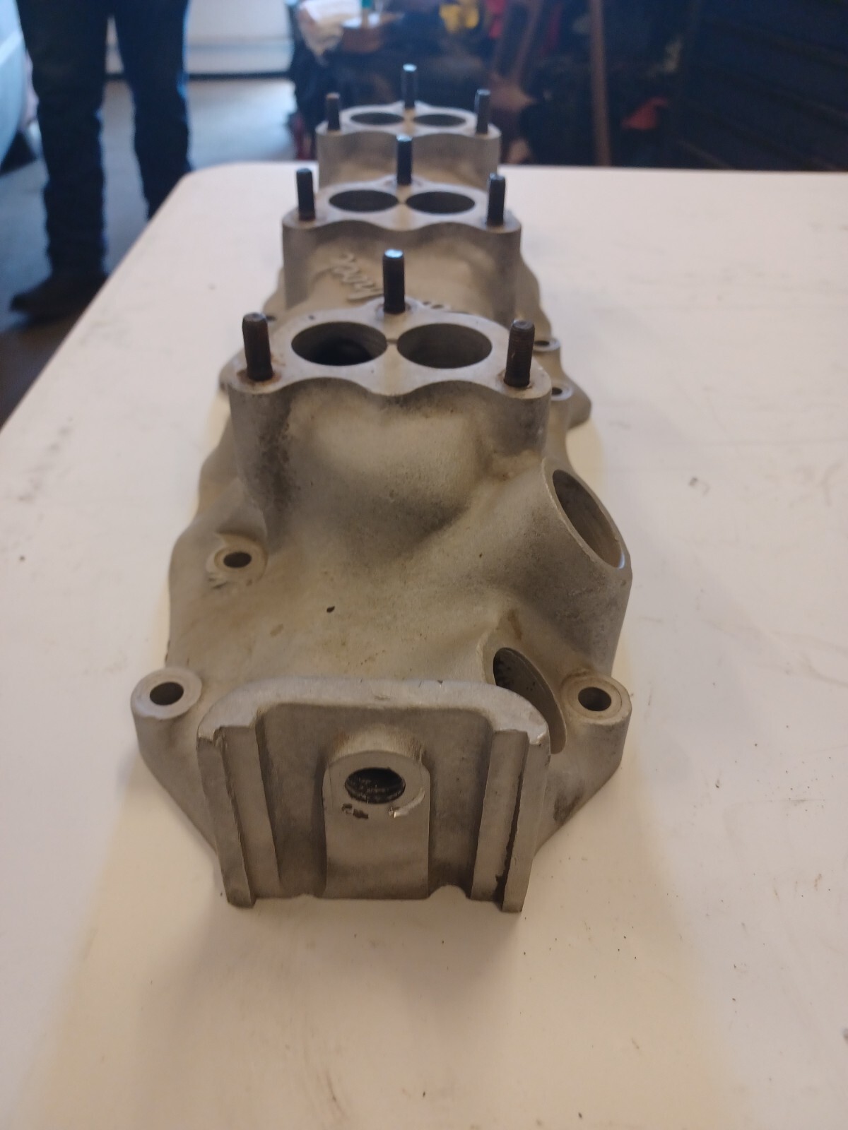 Edelbrock flathead Ford 3 carb intake . 8ba style . | eBay