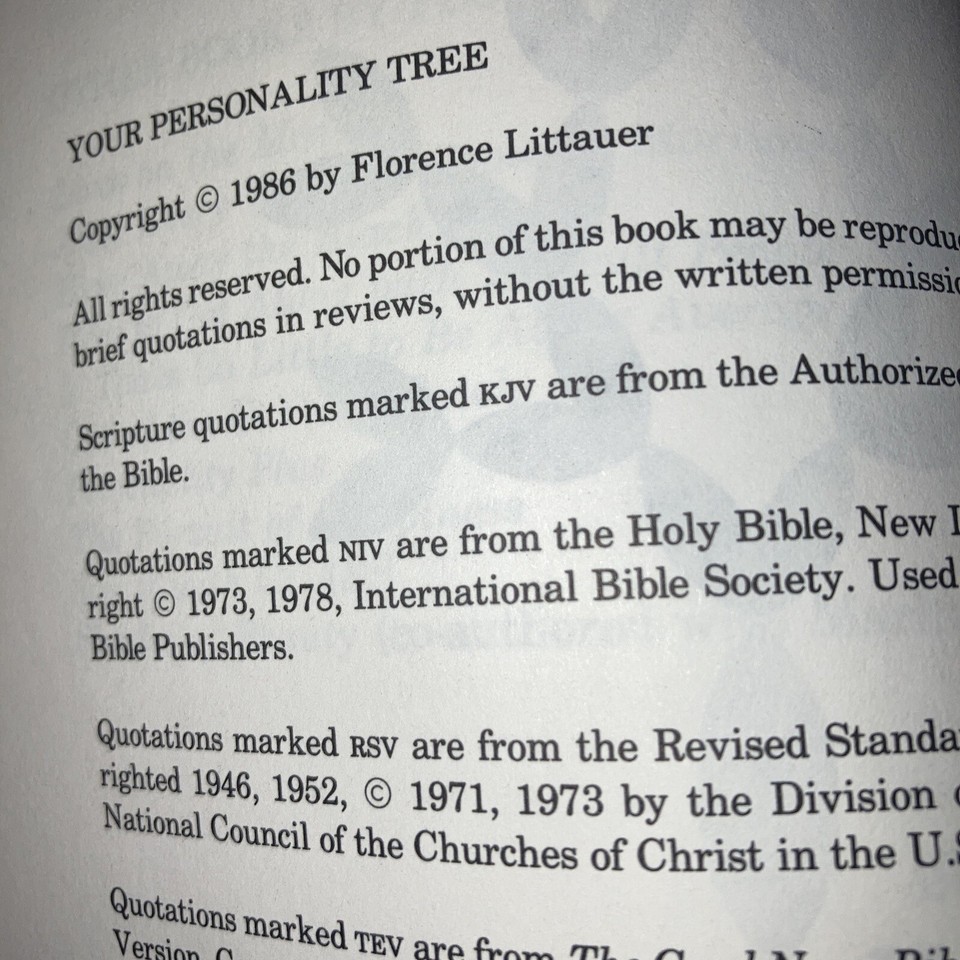 Your Personality Tree - Discover The Real You - Paperback By Littauer ...