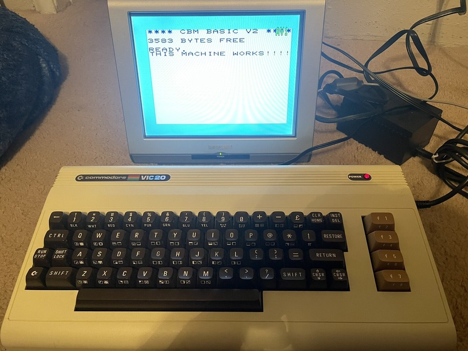Commodore Vic 20 Personal Color Computer With Box. Box And Machine ...