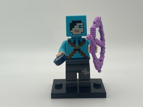 LEGO MINECRAFT DRAGON SLAYER MINIFIGURE min067 USED FROM 21151 w/BOW ...