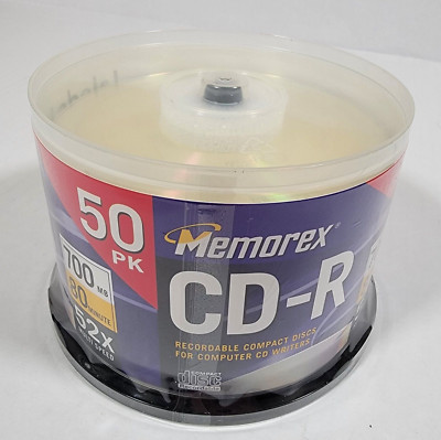 Memorex CD-R 50 Pack Blank CDS | 48X 700MB 80 Minutes - Brand New ...