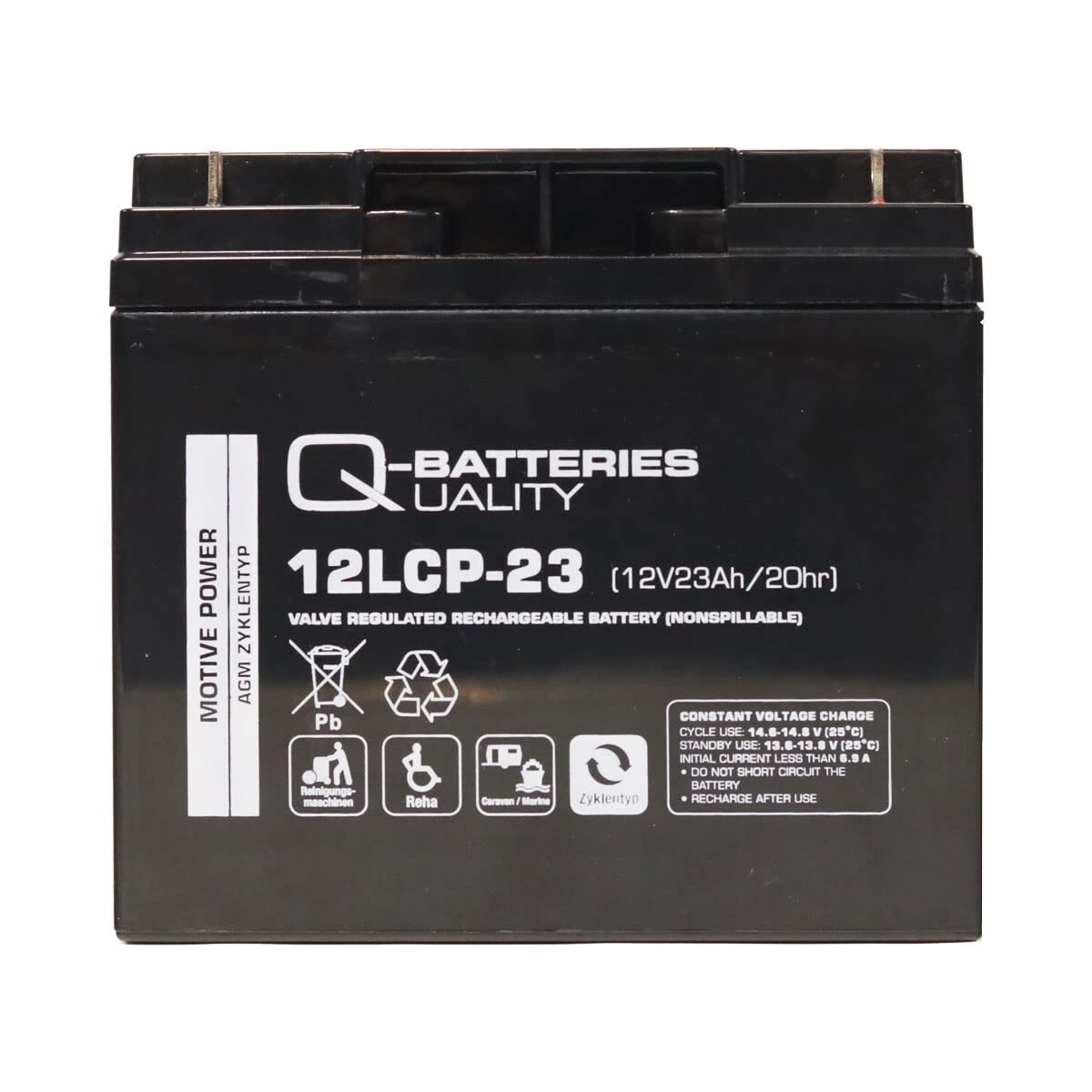 Powakaddy FW3 Golf Trolley Battery 12V 23Ah Deep Cycle F3 connector ...