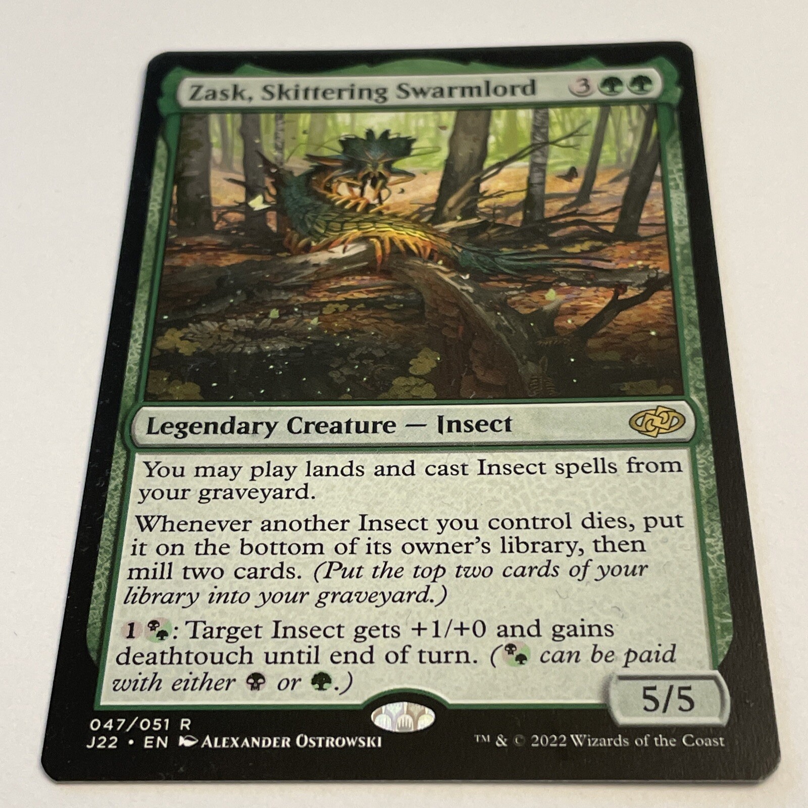 MTG Zask, Skittering Swarmlord Jumpstart 2022 47 Regular Rare for sale ...