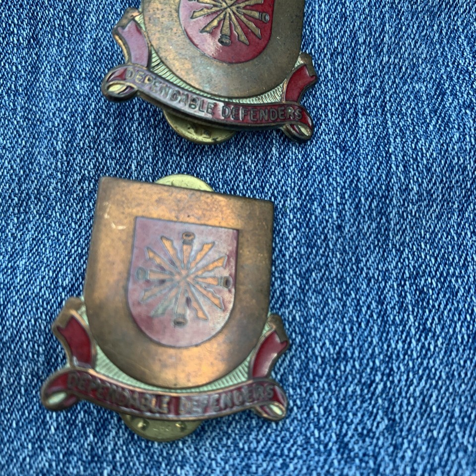 Vtg. 3 U.S. Military Regiment N.S.Meyer Pinback Pin Badge Dependable ...