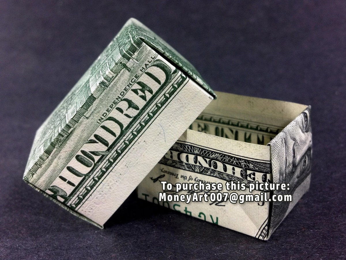 Dollar Origami Gift Box Money Origami GIFT BOX Folded With Real One