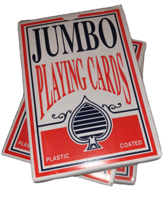 3 Pack Bundle Deal “Jumbo Playing Cards plastic coated” Cards Never ...