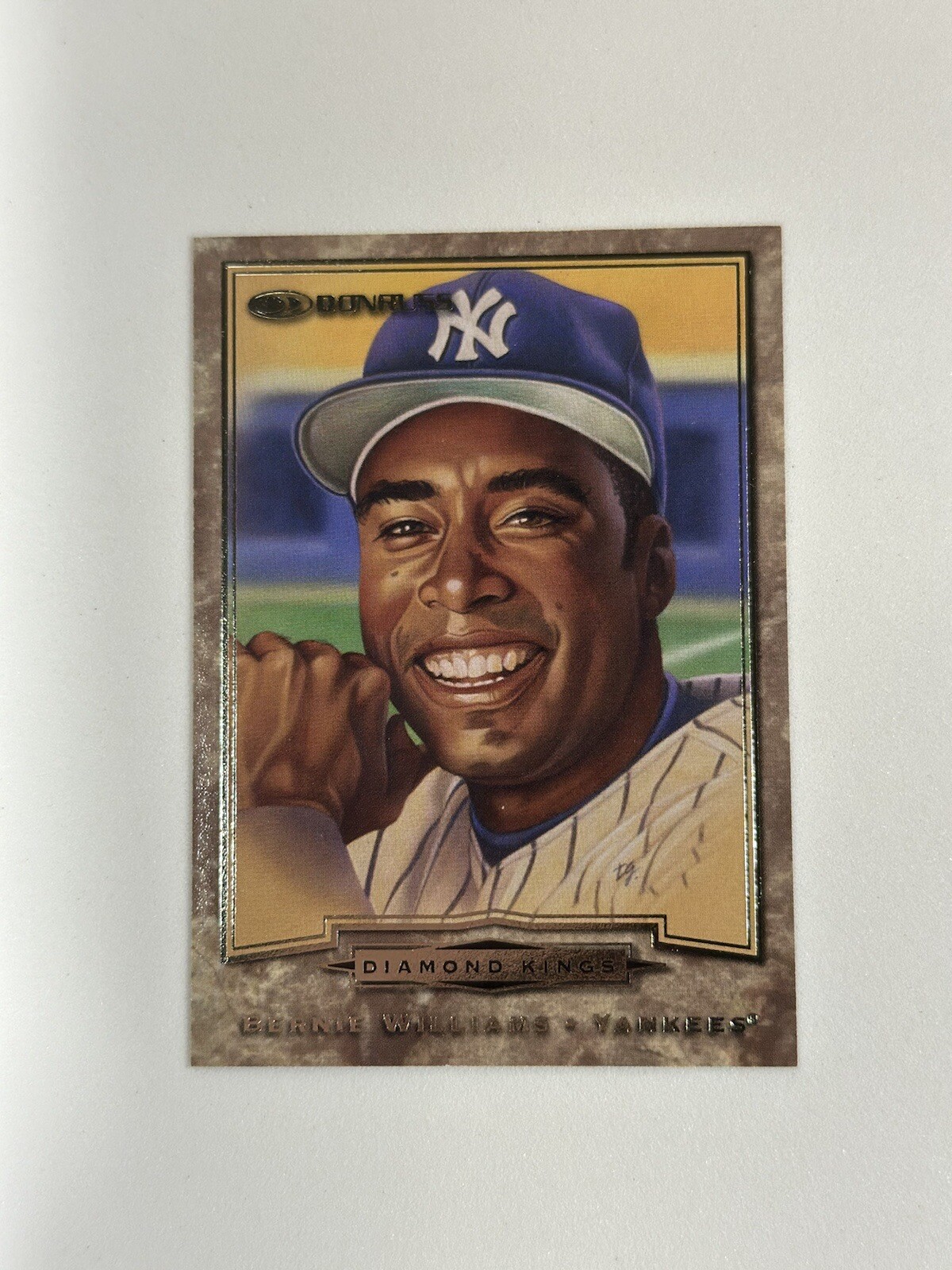BERNIE WILLIAMS DIAMOND KINGS #13 CANVAS in 1997 DONRUSS /10000 Yankees ...
