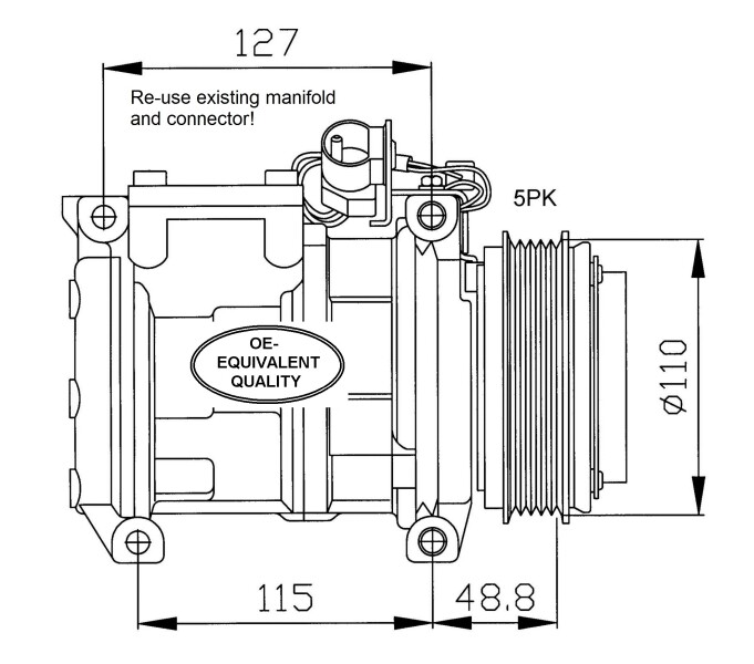 Air Con Compressor Fits BMW 730 E32 3.0 85 to 94 AC Conditioning NRF ...