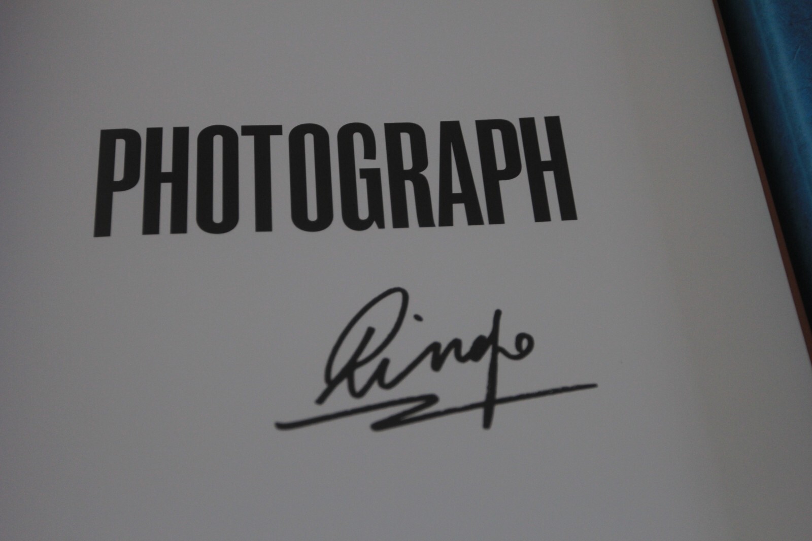Ringo Starr Photograph Signed book Genesis Publications Collector | eBay