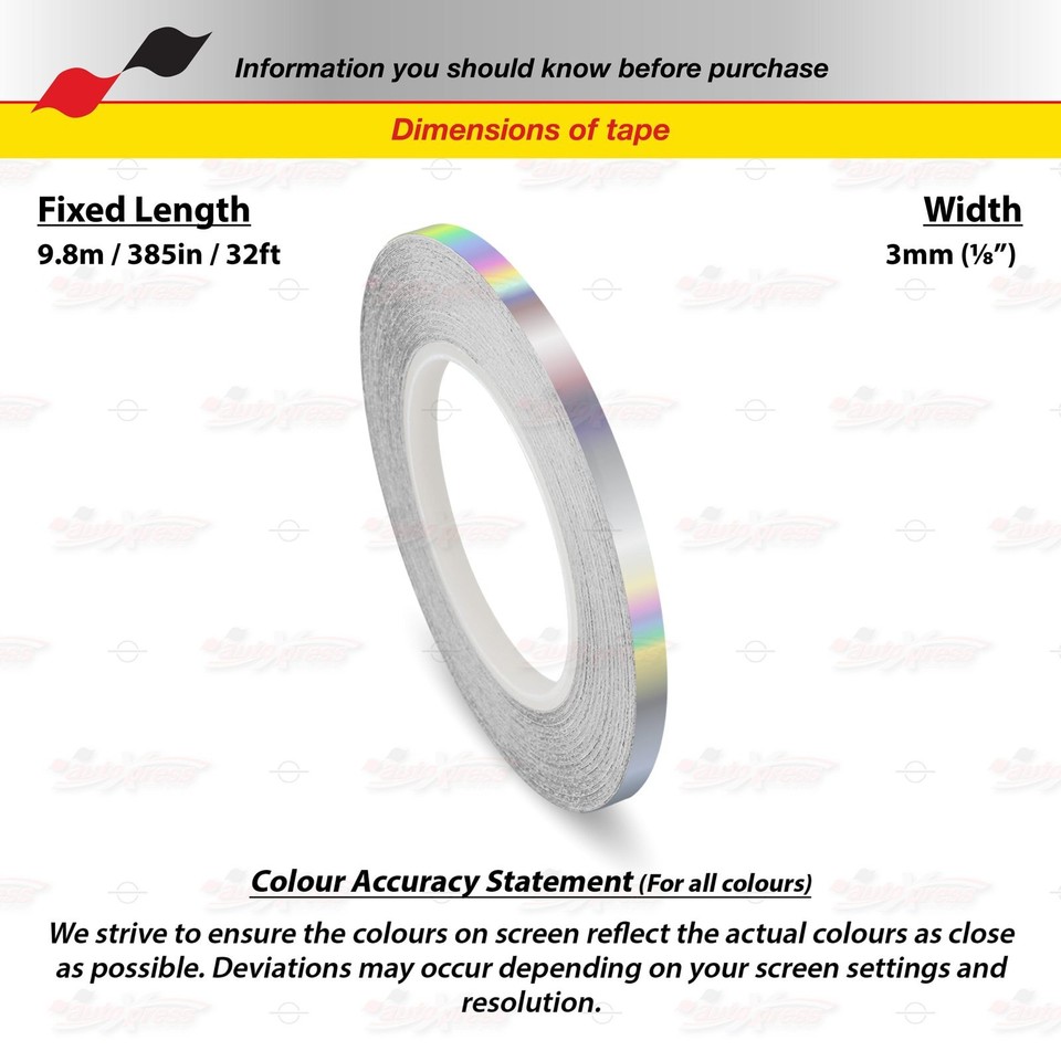 1/8" 3mm Roll PIN STRIPE Car Striping Trim Body Line TAPE Decal Vinyl ...