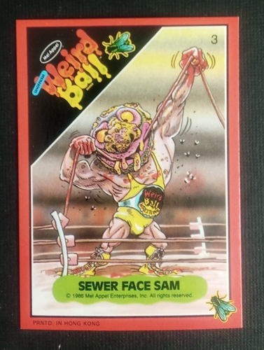 1986 Mel Appel Weird Ball Card Sewer Face Sam #3 | eBay