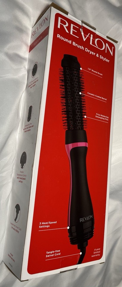 REVLON One-Step Hair Dryer and Styler - Root Booster Round Brush for ...