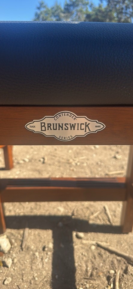 Brunswick Contender Pool Table Chairs w/ Pool Cue Holder And Cup Holder ...