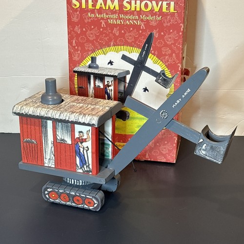 Mike Mulligan Wooden Steam Shovel 1999 Schylling Wood Model w/ Box | eBay