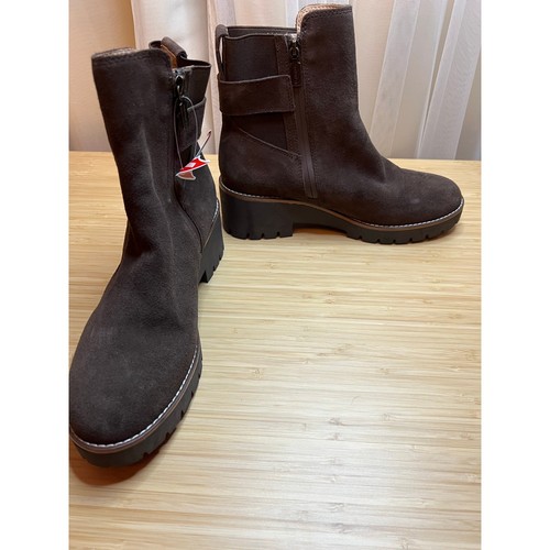 Blondo Sz 10 Women's Waterproof Brown Suede Side Zip Comfort Sole ...