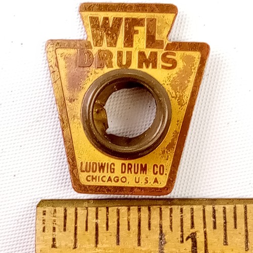 *WFL Drums 50s Brass Keystone Badge Ludwig Vintage 1955-1958 Chicago ...