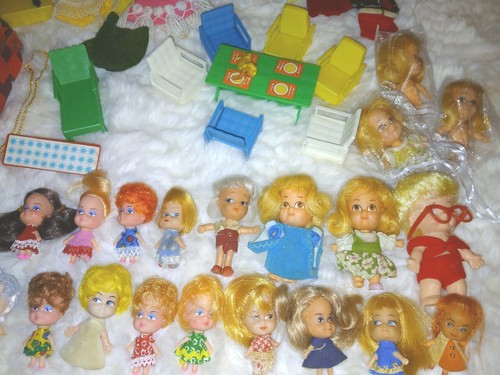 1960's Little Kiddles Clone Doll Lot (28) Kiddles Hasbro Kiddles ...