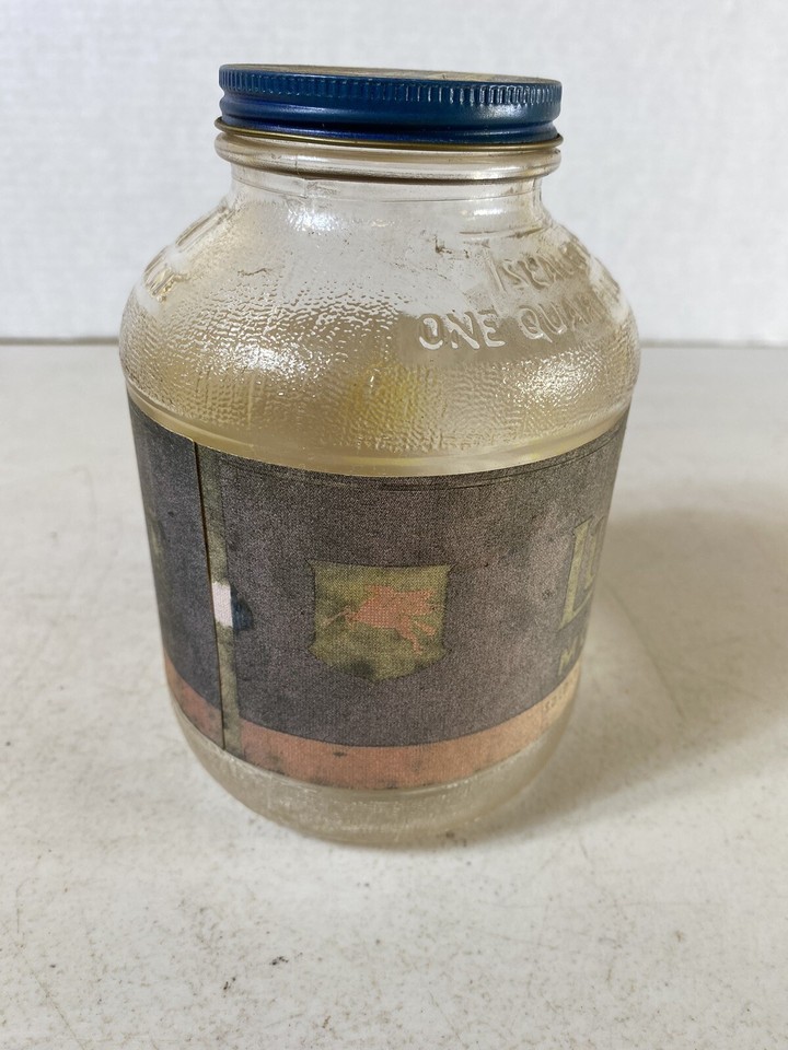 rare Standard Lubrite Motor Oil 2231-1 Antique Medium Jar quart bottle ...