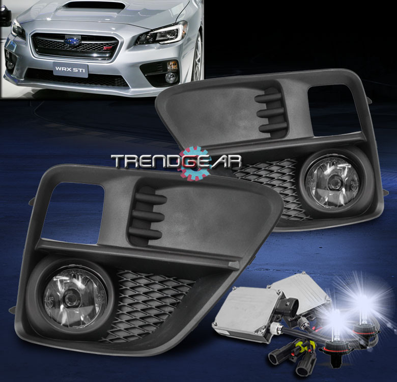FOR 2015-2017 SUBARU IMPREZA WRX STI BUMPER FOG LIGHTS CHROME W/8K HID ...
