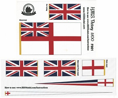 Heller HMS Victory 1:100 - set of flags and Draft scales for model | eBay