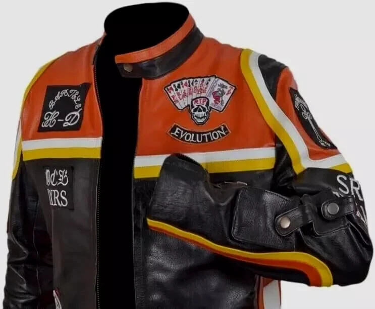 HDMM Mickey Rourke Marlboro Man Vintage Biker racing Leather Motorcycle ...