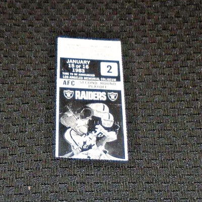 1983 AFC CONFERENCE PLAYOFF NFL FOOTBALL TICKET STUB OAKLAND RAIDERS VS ...