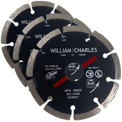 3x 115mm 4.5" diamond angle grinding grinder stone concrete brick ...