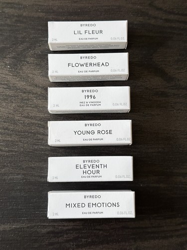 Byredo Discovery Set - 6 Pieces Sample Set Spray Vial Eau De Parfum 2ml ...