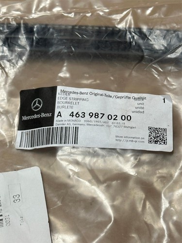 Genuine OEM Mercedes A4639870200 Edge Strip Roof Molding Gasket 19-21 ...