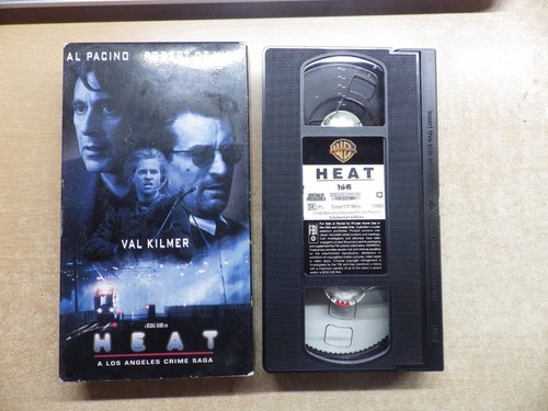 HEAT VHS Tape 1995, Robert De Niro Al Pacino Val Kilmer WARNER BROTHERS ...