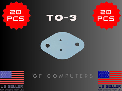 20 Pack TO-3 Transistor Silicone Insulator Pads Thermal Insulation ...