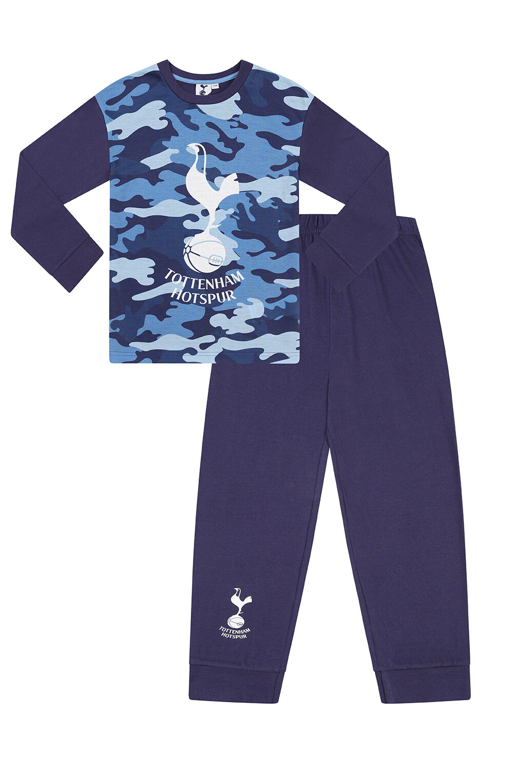 Boys Tottenham FC Spurs Blue Camouflage Long Pyjamas | eBay