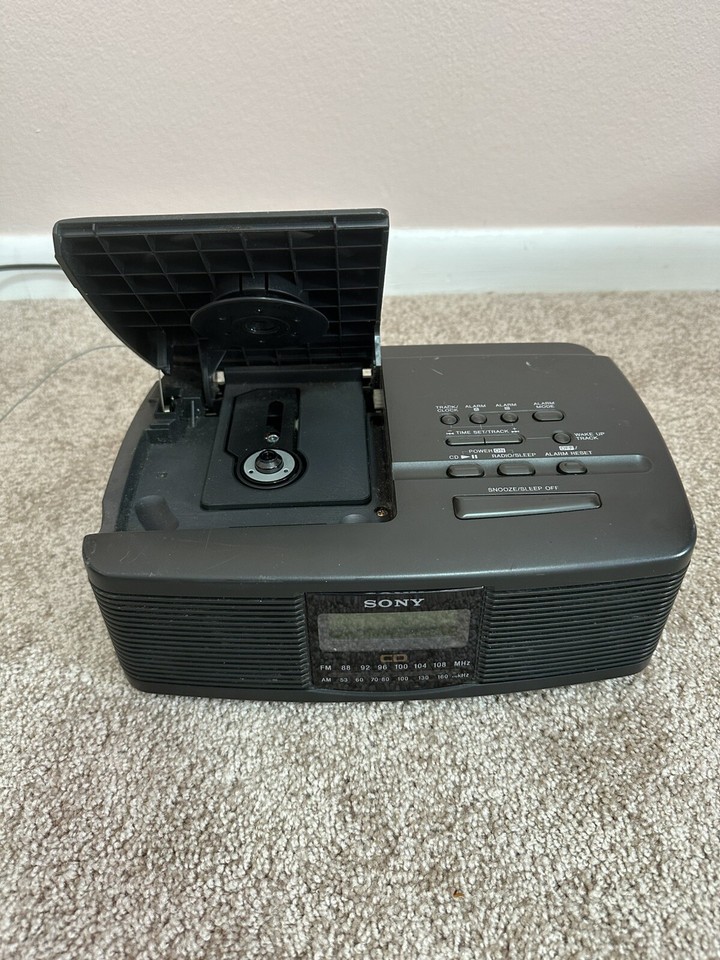 Sony AM/FM/CD/Alarm Clock Radio Black Model ICF-CD810 | eBay