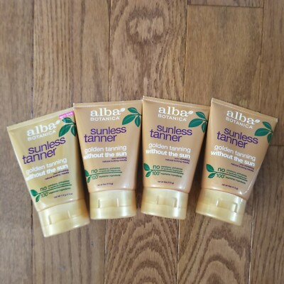 Lot of 4 Alba Botanica Sunless Tanner Golden 4 oz Non-Streaking Paraben ...