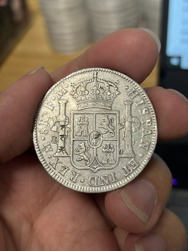 Mexico 1798 Mo FM 8 Reales Silver Coin Carlos IIII Chopmarked | eBay