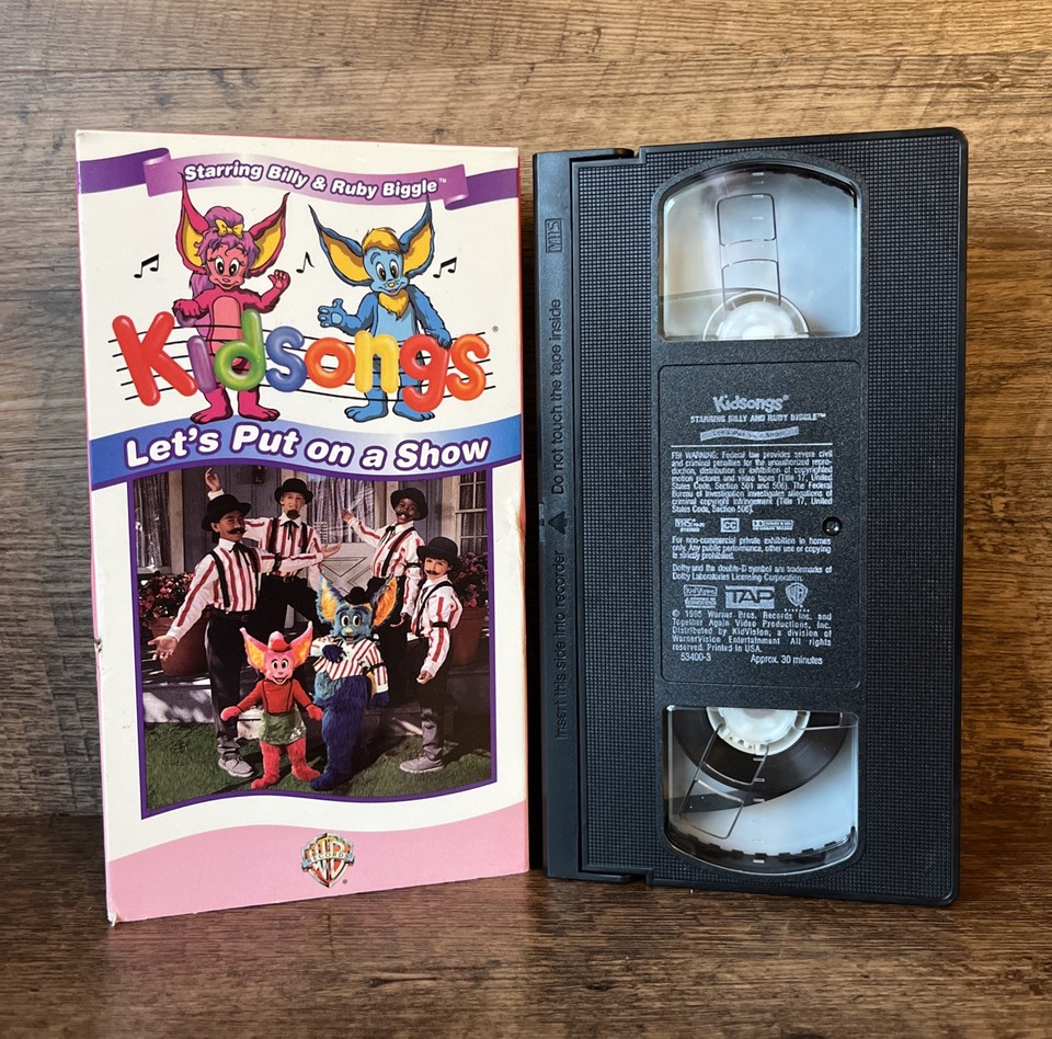 Kidsongs VHS Let’s Put On A Show Starring Billy & Ruby Biggle Show ...