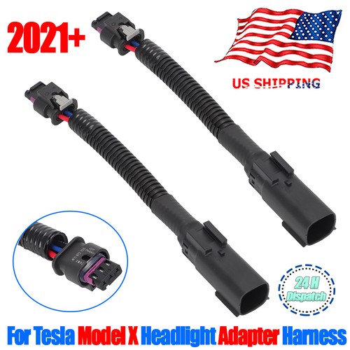 2 x Headlight Adapter Harness For 2021+ Tesla Model X Refresh Matrix ...