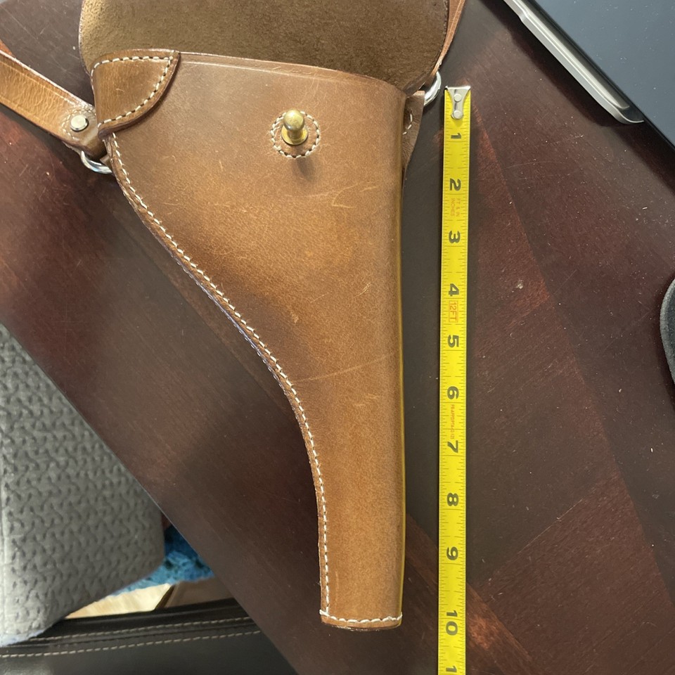 Brown Leather Shoulder/ Belt Holster | eBay