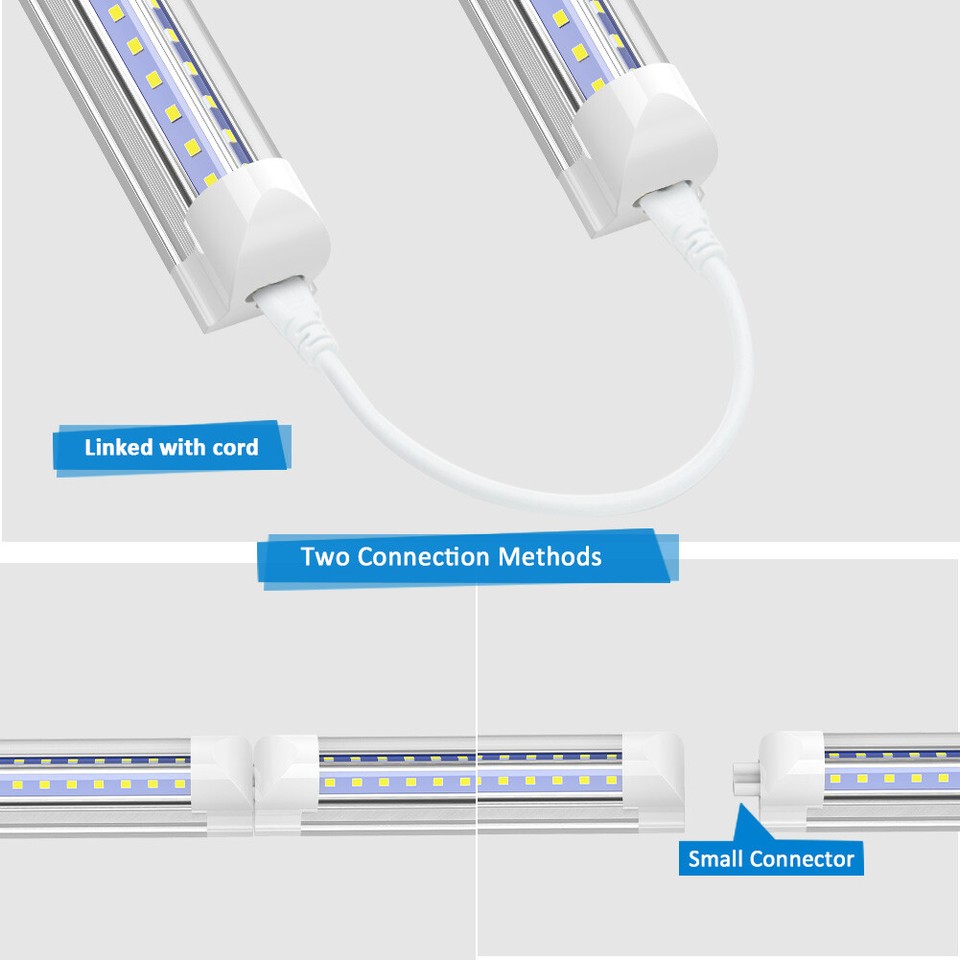 T8 Integrated LED Tube Lights Garage 4FT-8FT 36W-120W LED Shop Light ...