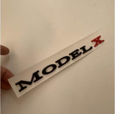 Model X Logo Carbon Front Logo For Tesla Model X 2022+