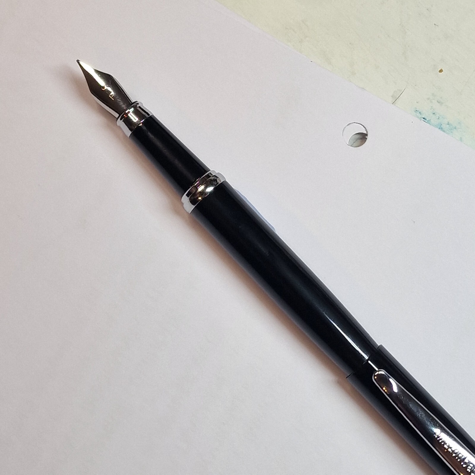 Basic Black Fountain Pen, Fine Point, Metal Barrel & a free cartridge ...