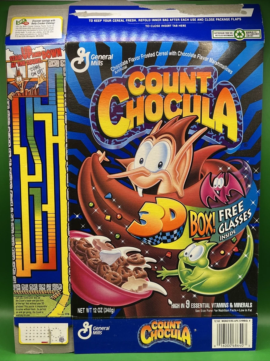 Count Chocula Cereal Box