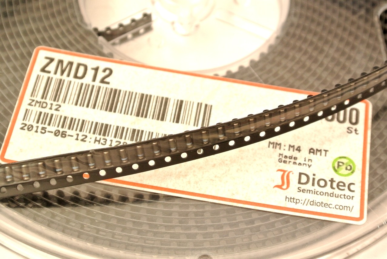 ZMD12 DIOTEC SMD Zener Diodes 1W 12V DO-213AA MiniMELF [QTY=20pcs] | eBay