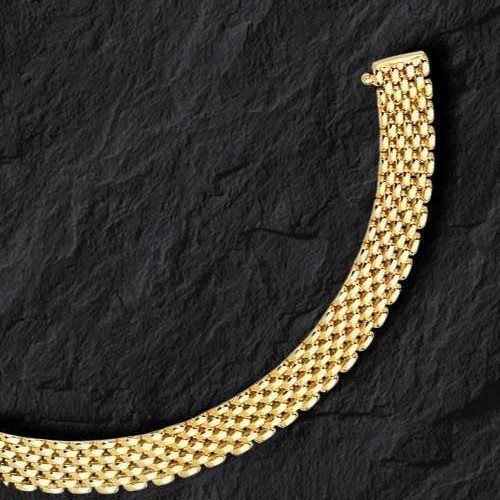 14k Solid Yellow Gold 7" Fashion PANTHER 7 Row Link Chain Bracelet 9 mm ...