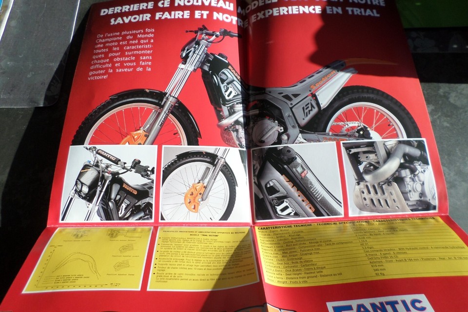 fantic section 250 trial brochure advertising folder prospect | eBay